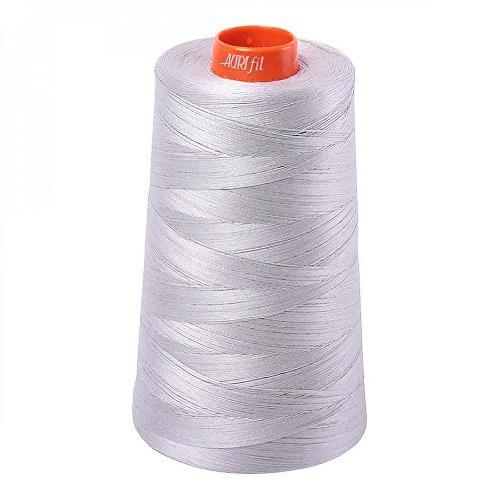 Aurifil 2615 Mako 50 Wt 100% Cotton Thread, 6,452 Yard Cone Aluminum ...