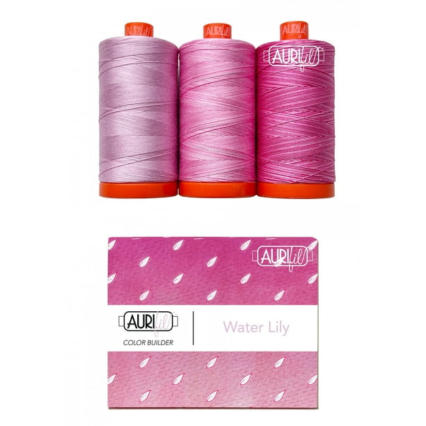 Aurifil 50wt Cotton Color Builder Thread Collection-Amazon Water Lily ...
