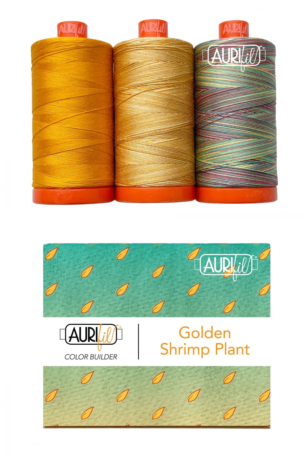 Aurifil 50wt Cotton Color Builder Thread Collection-Golden Shrimp Plant - Walmart.com
