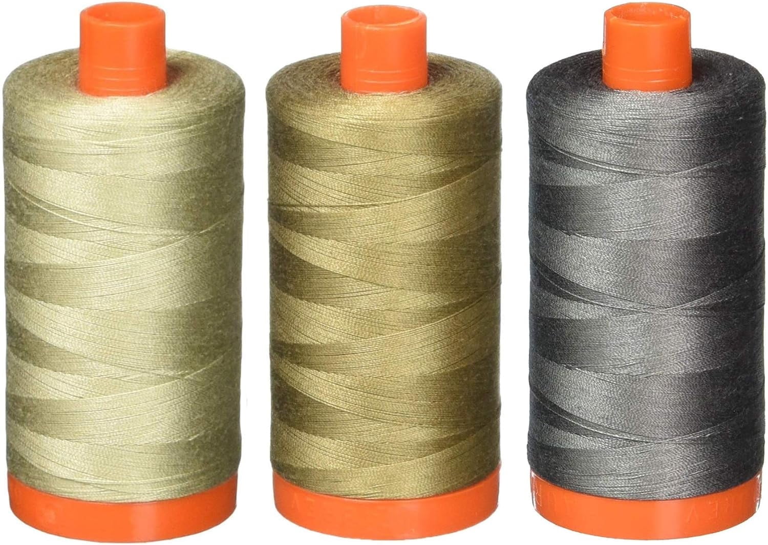 Aurifil 50wt Cotton Mako Thread, 1422 yards ea, 3-Pack - Stone ...