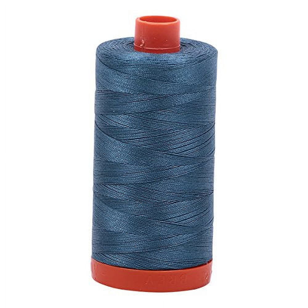 Aurifil A1050-4644 Mako Cotton Thread Solid 50wt 1422yds, Smoke Blue ...