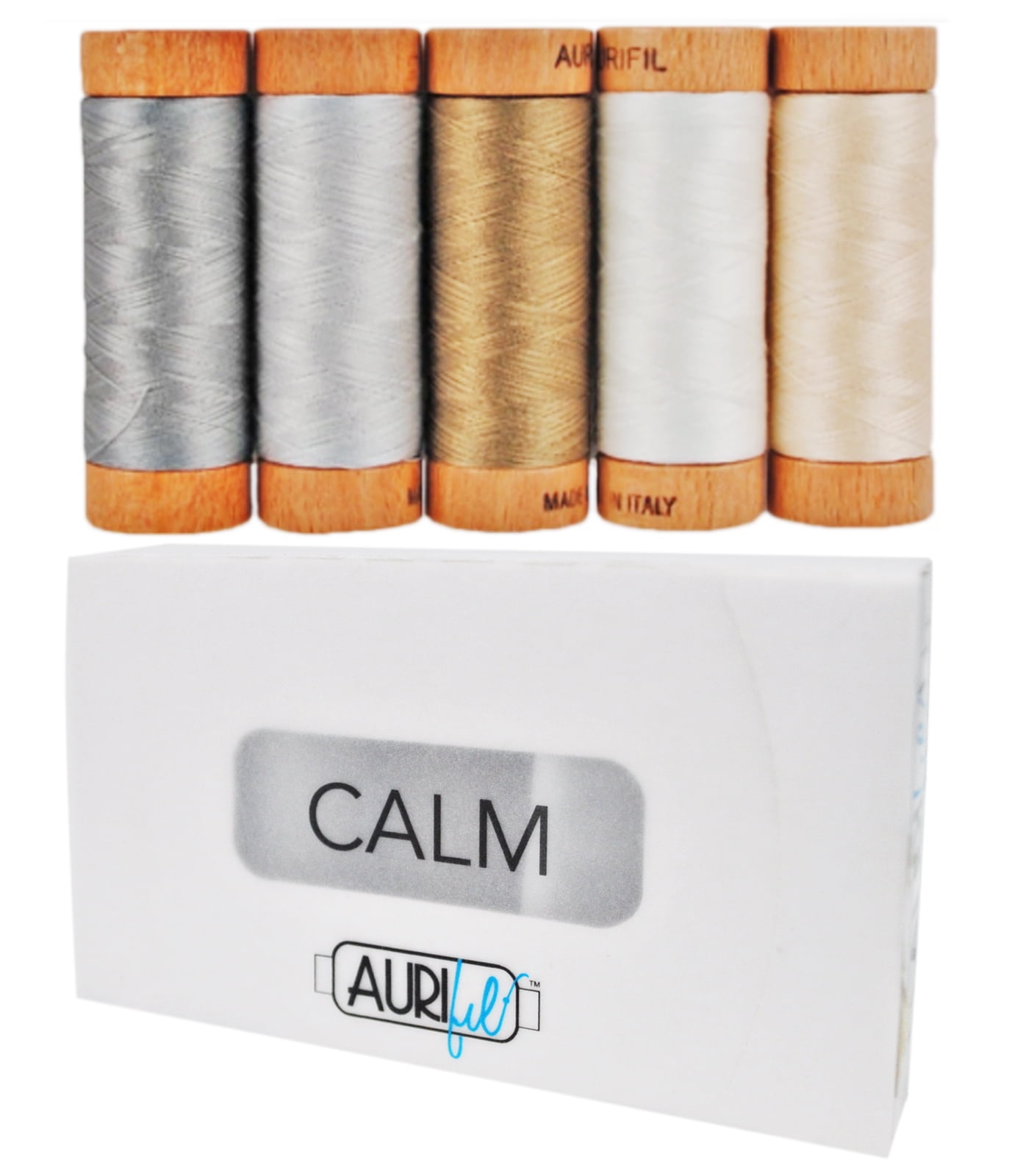 Aurifil Calm Thread Collection 80wt 5 Small Spools - Walmart.com