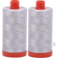 Aurifil Cotton Mako Sewing Thread, 1300m, 50wt, 2-Pack, Silver ...