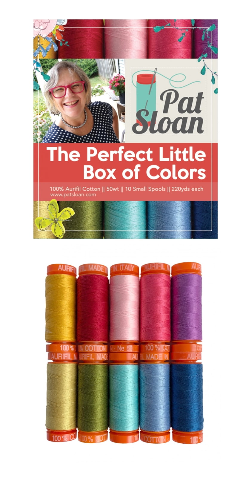 Aurifil Designer Thread Collection-The Perfect Box Of Colors By Pat ...