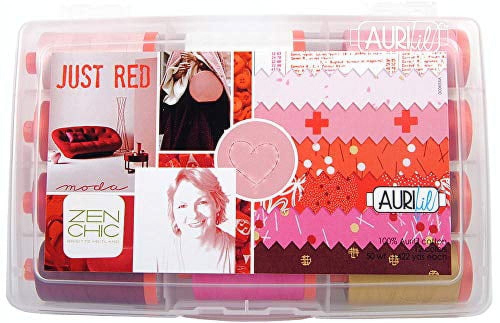 Aurifil USA Brigitte Heitland Just Red Collection 50wt 12 Large Spools ...
