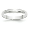 Auriga Fine Jewelry 10K White Gold 3mm Lightweight Half Round Wedding ...