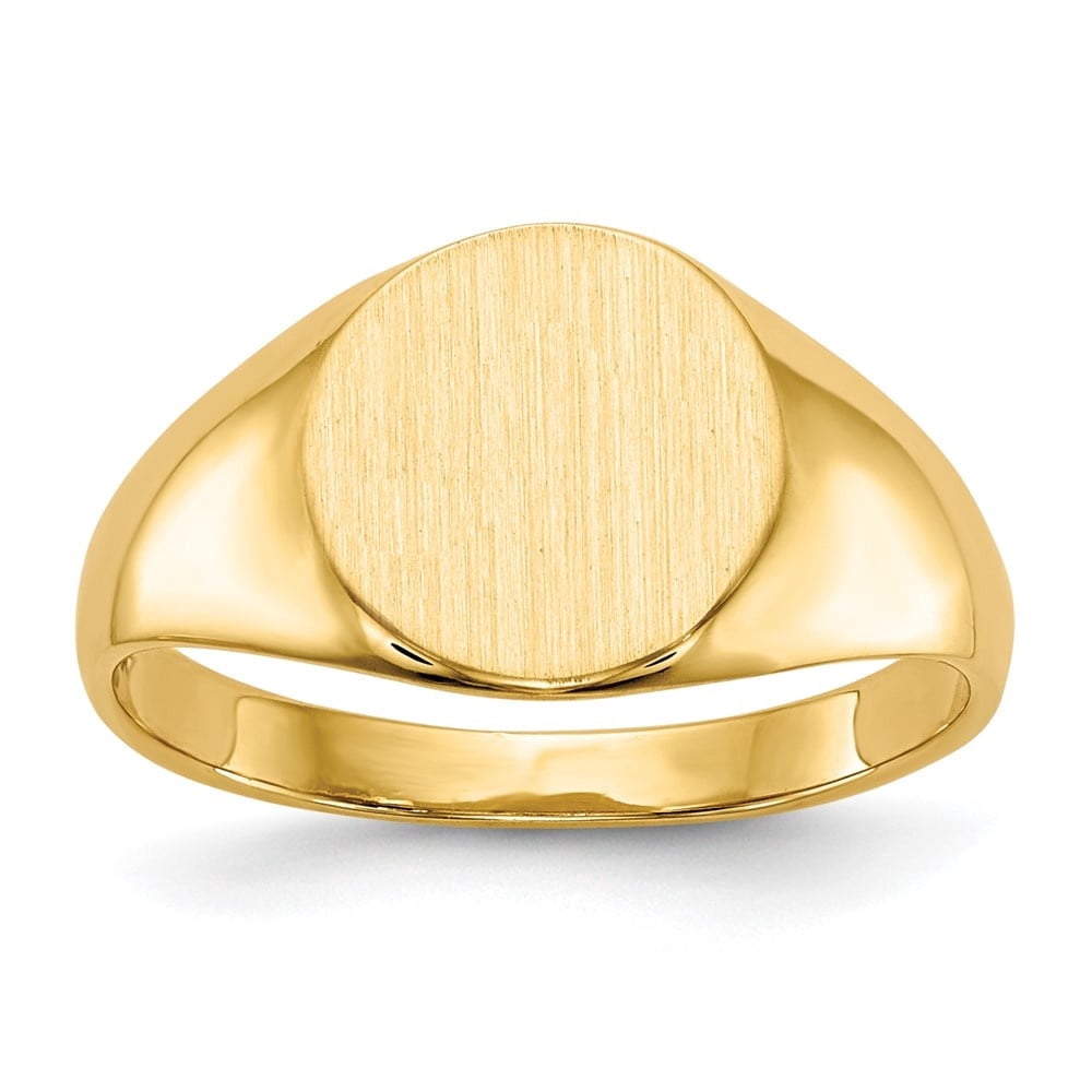 Auriga Fine Jewelry 10K Yellow Gold 8.5x9.5mm Closed Back Signet Ring ...