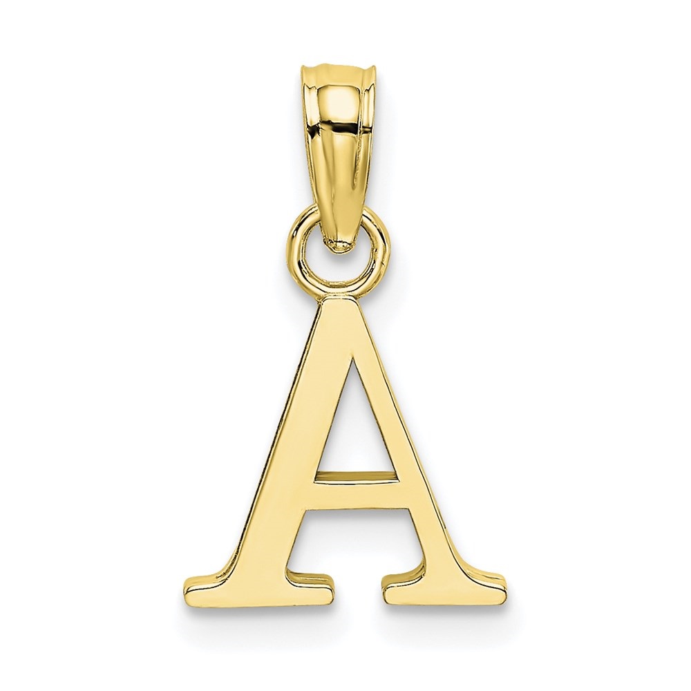 Solid 10k Yellow Gold Initial Letter L Alphabet Charm Pendant - Walmart.com