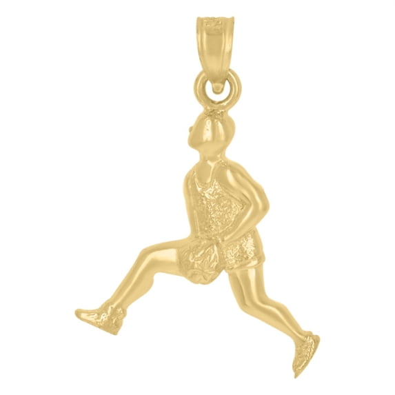Auriga Fine Jewelry 10K Yellow Gold Textured Soccer Player Sports Charm ...