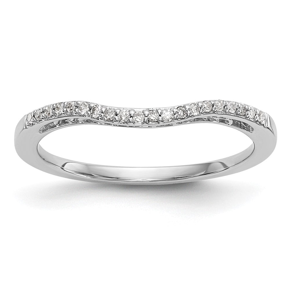 Auriga 14K White Gold Diamond Contoured Complete Wedding Band for Women ...