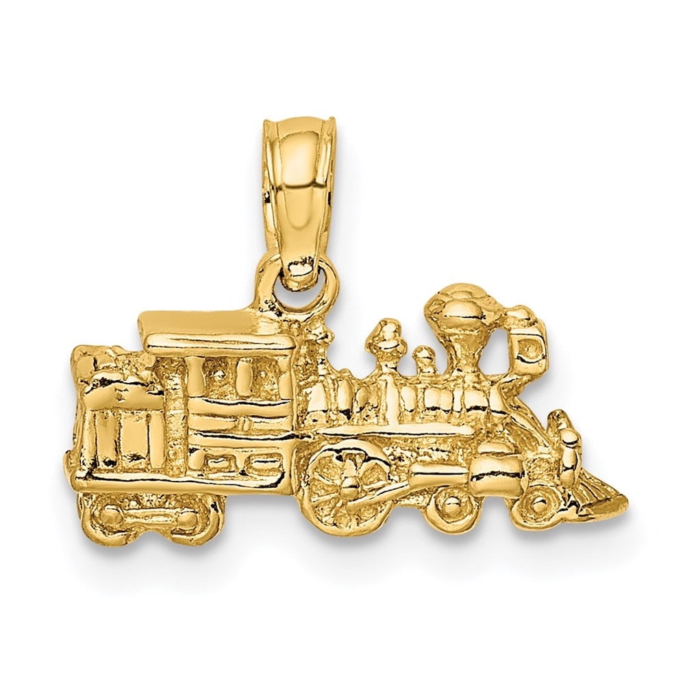 Auriga Fine Jewelry 14K Yellow Gold 3-D Locomotive Charm Pendant for ...
