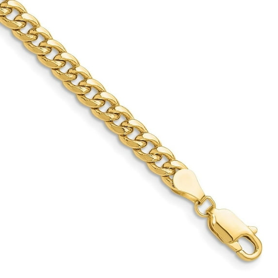 Auriga Fine Jewelry 14K Yellow Gold 4.25 mm Solid Miami Cuban Chain ...