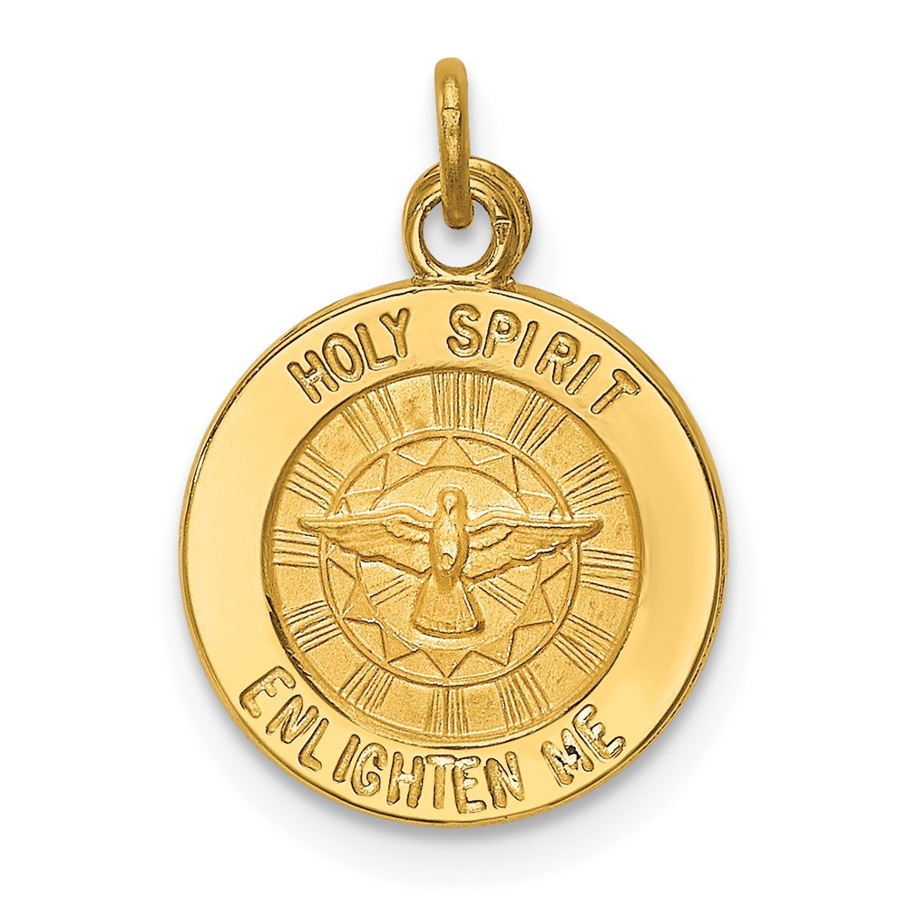 14kt Yellow Gold Holy Spirit Medal 5/8 x 1/2 inches - Walmart.com