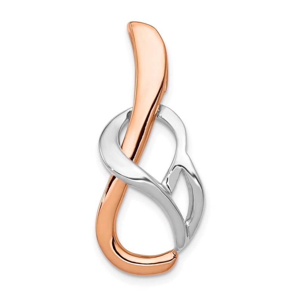 Auriga Fine Jewelry 14K Two-tone Gold Omega Slide Pendant Reversible ...