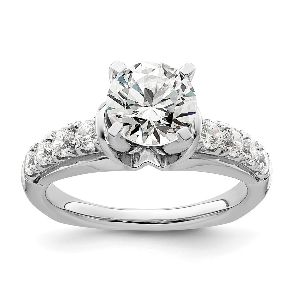 Auriga 14k White Gold 0.5 carat Lab Grown Diamond VS/SI+ G+ 1 0.5 carat Shared Ring Size 7 ...
