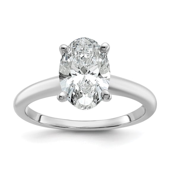 Auriga 14k White Gold 2 carat Lab Grown Diamond VS/SI+ G+ Oval ...