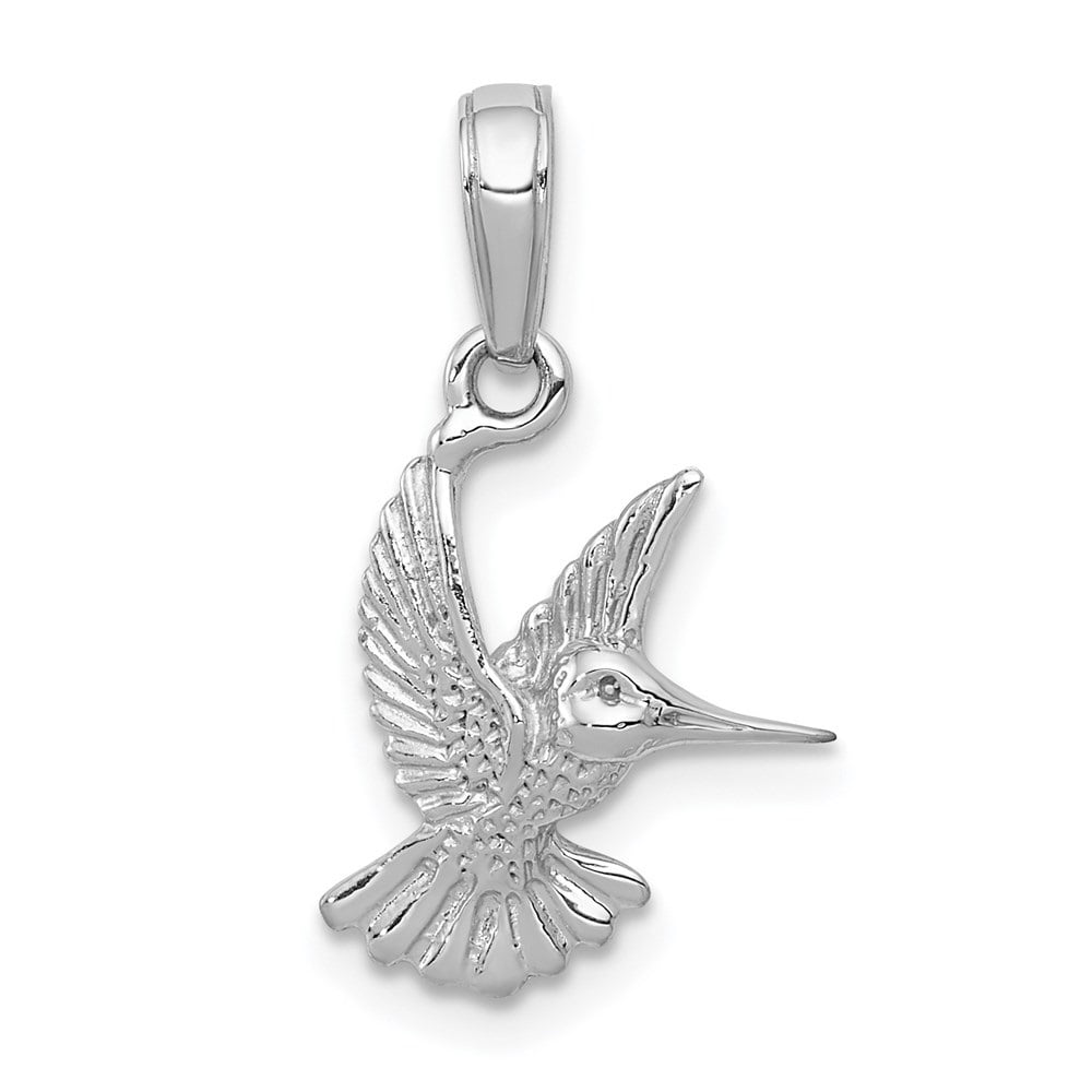 Auriga 14k White Gold Hummingbird Pendant for Women - Walmart.com