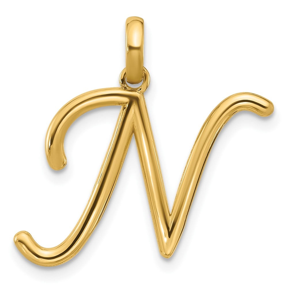 Auriga 14k Yellow Gold Fancy Letter N for Women - Walmart.com
