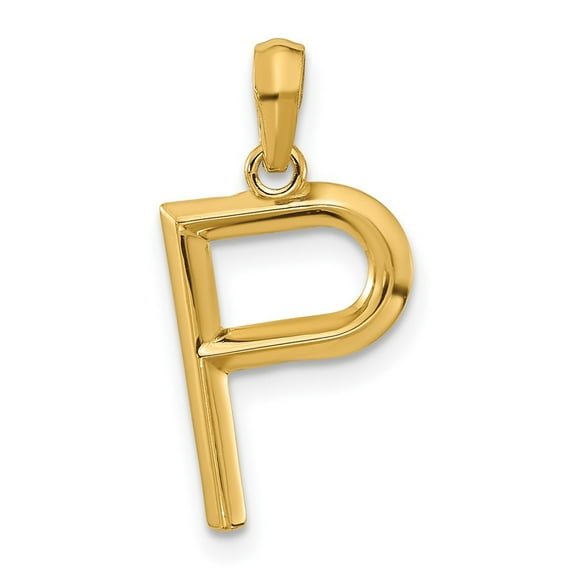 Auriga Fine Jewelry 14K Yellow Gold Fancy Letter P Pendant for Women ...