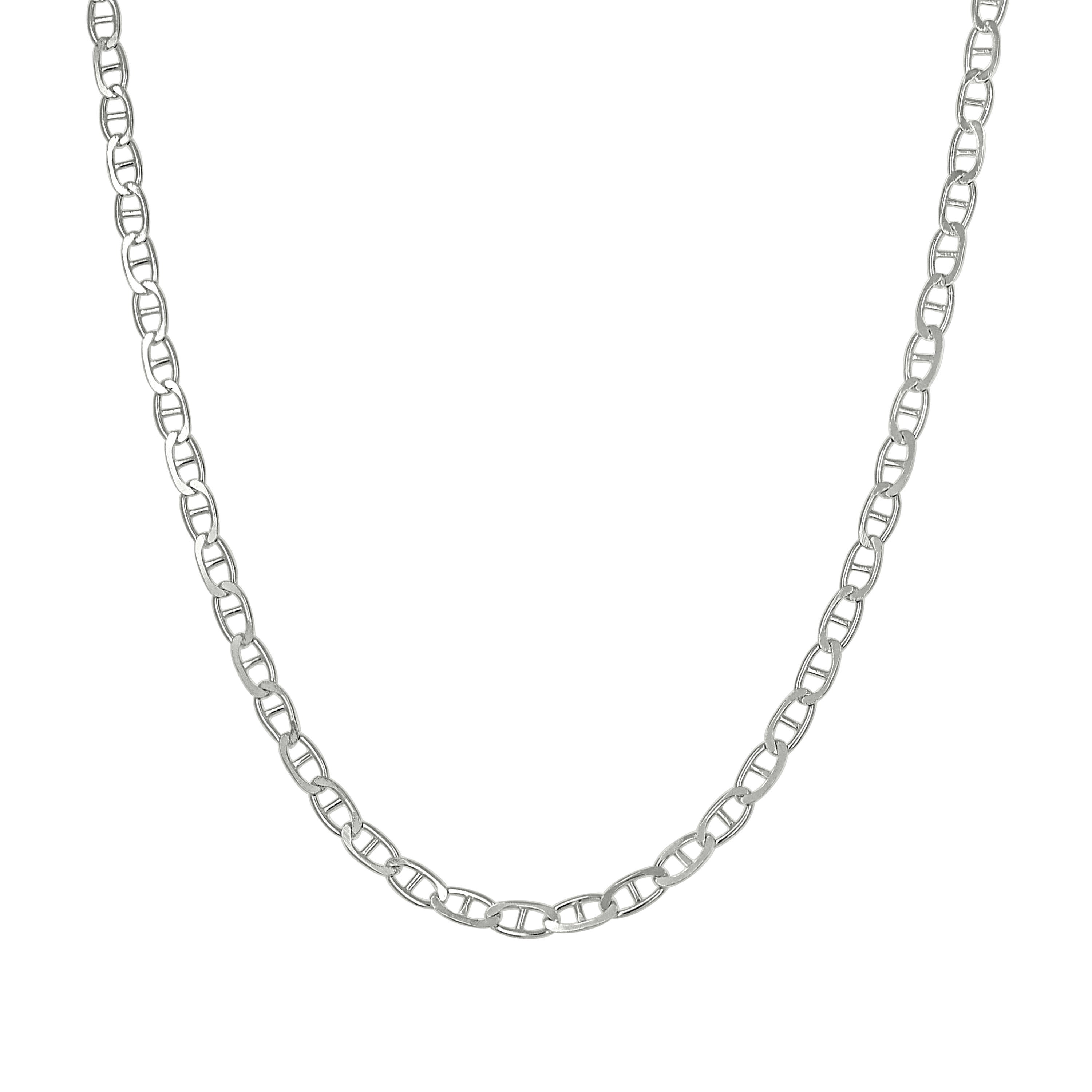 Auriga 2mm Solid Classic Mariner Chain Necklace 24" in 925 Sterling ...