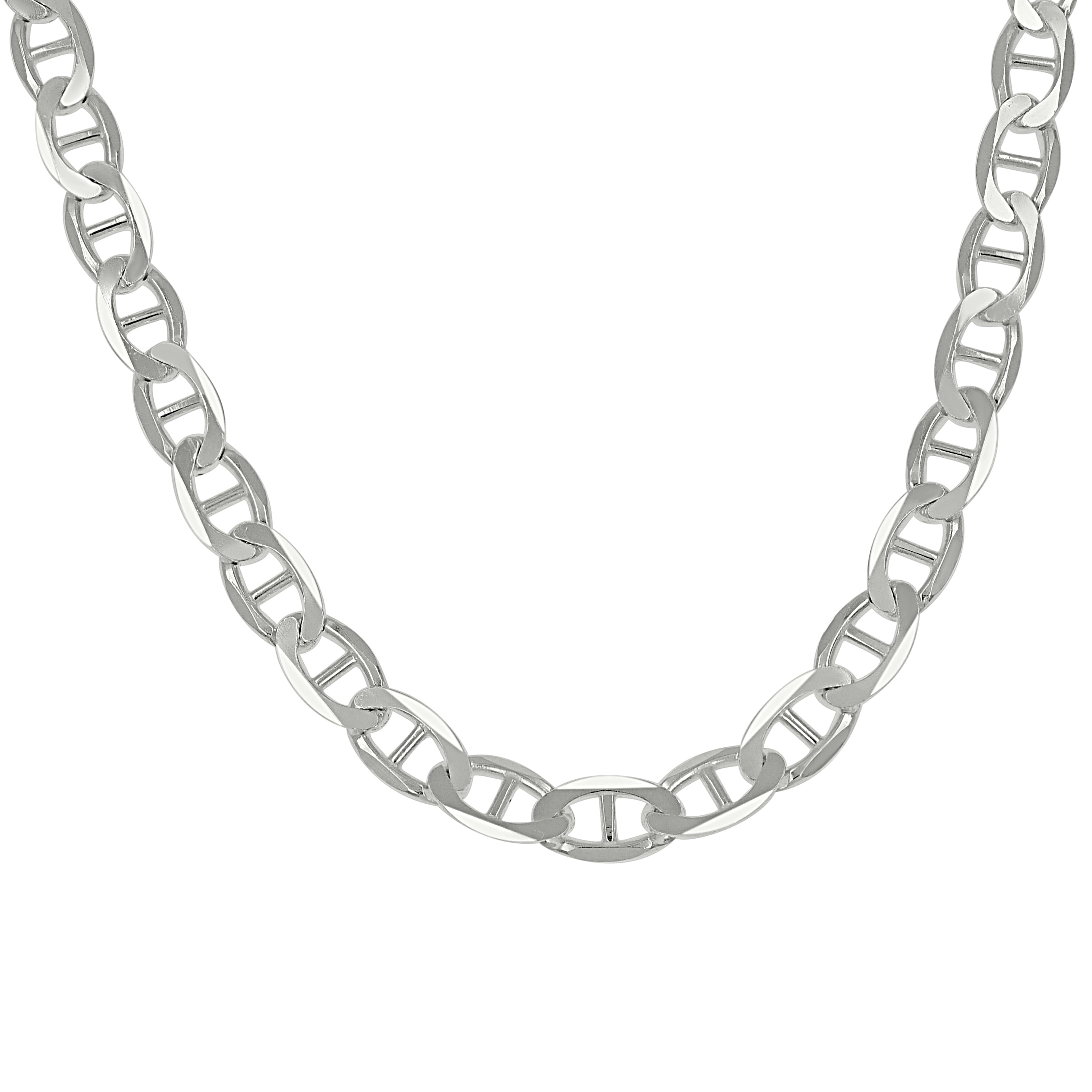 Auriga 6mm Solid Classic Mariner Chain Necklace 18" in 925 Sterling ...