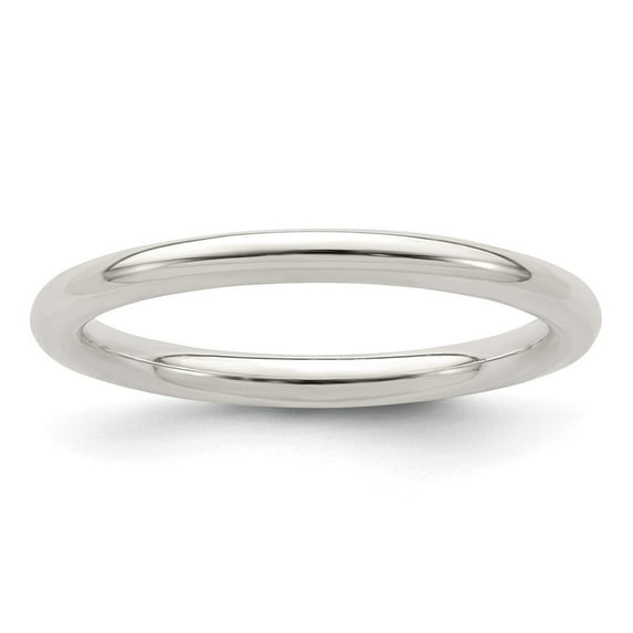 Auriga Fine Jewelry 925 Sterling Silver 2mm Wedding Band Ring Size 8 ...