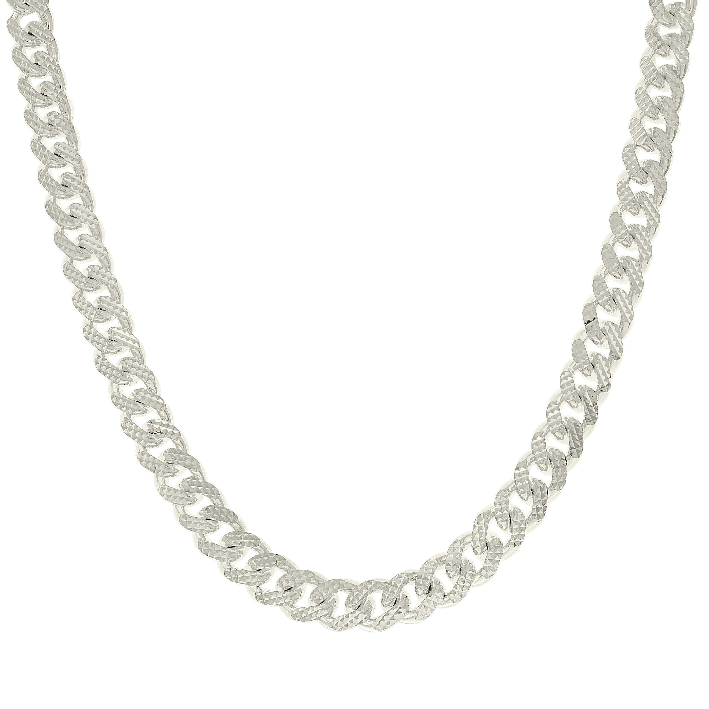 Auriga 925 Sterling Silver 9.8mm Solid Miami Cuban Pyramid Chain ...