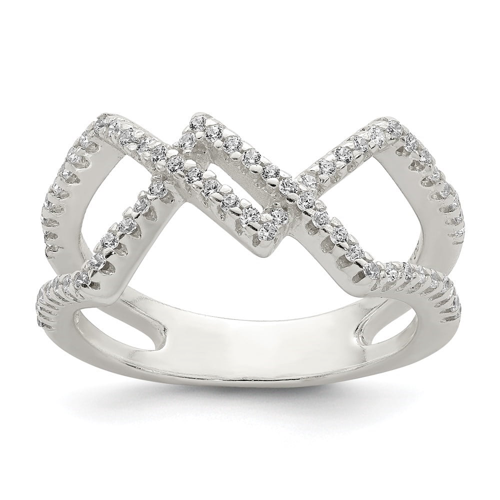 Auriga Fine Jewelry 925 Sterling Silver Cubic Zirconia Ring Size 6 for ...