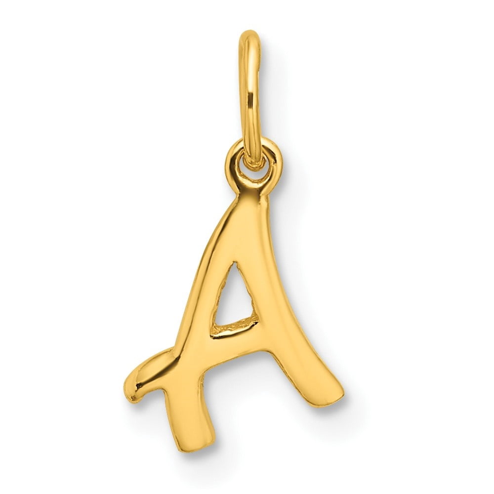 Auriga 925 Sterling Silver Gold-tone Letter A Initial Charm for Women(L ...