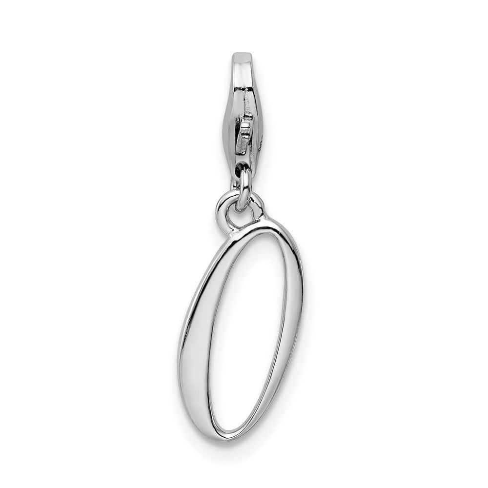 Auriga Fine Jewelry 925 Sterling Silver Number 0 Charm Pendant for ...
