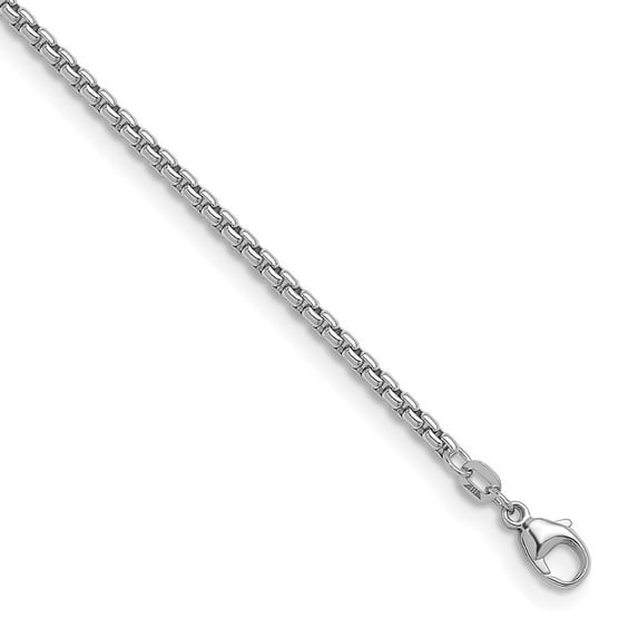 Auriga Fine Jewelry 925 Sterling Silver Rh-plated 2.7 mm Box Chain ...