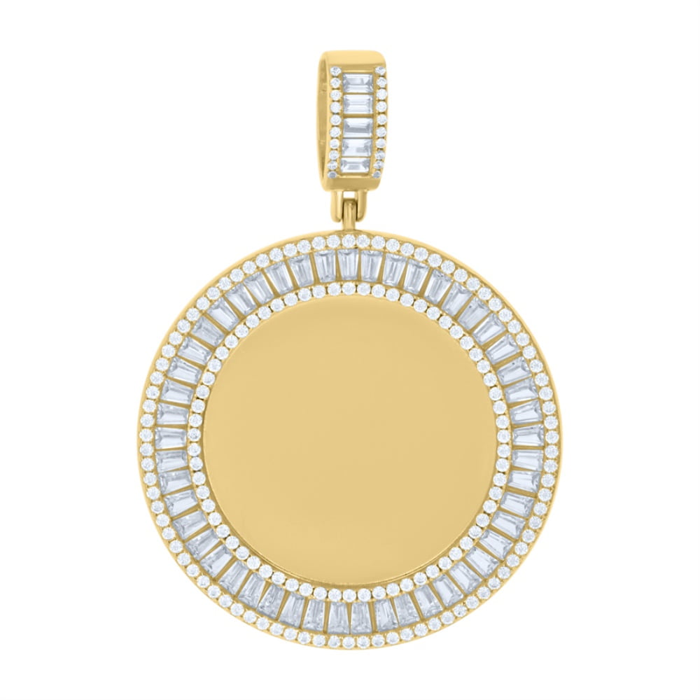 Auriga 925 Sterling Silver Yellow-Tone Cubic Zirconia Picture Frame ...