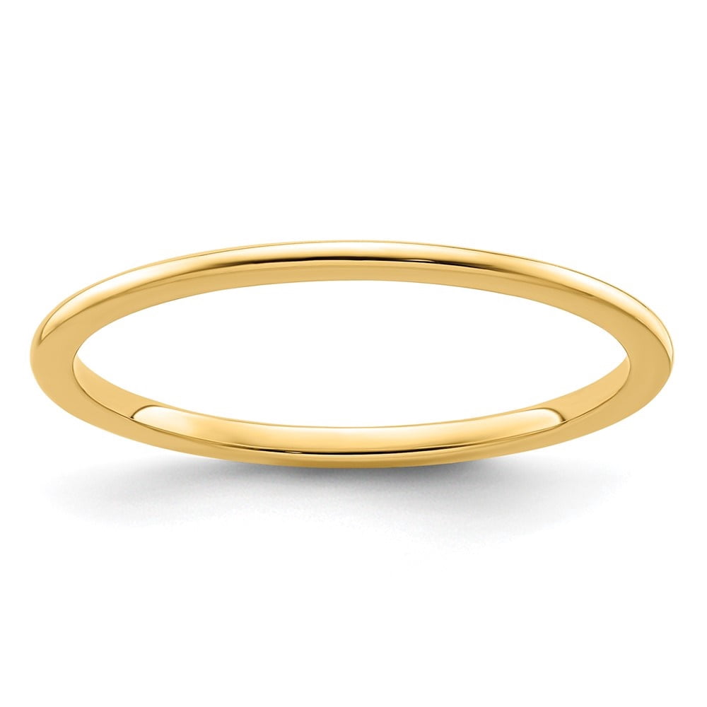 Auriga Fine Jewelry 10K Yellow Gold 1.2mm Half Round Polished Stackable ...