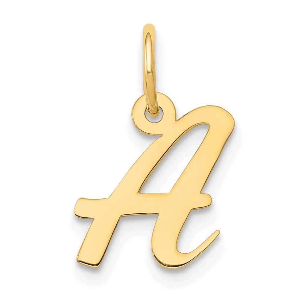 Auriga Fine Jewelry 10K Yellow Gold Small Script Initial A Charm for ...