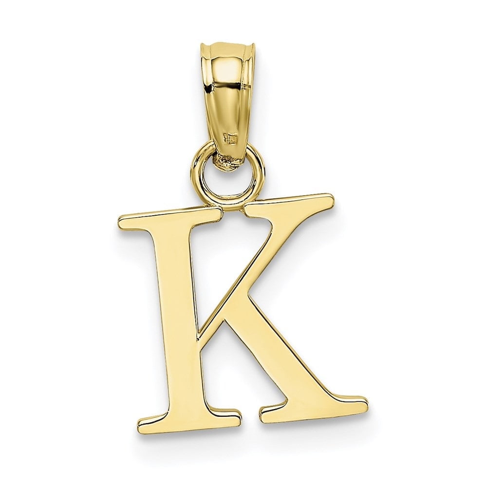 Auriga Fine Jewelry 10K Yellow Gold Solid Block Letter K Initial ...