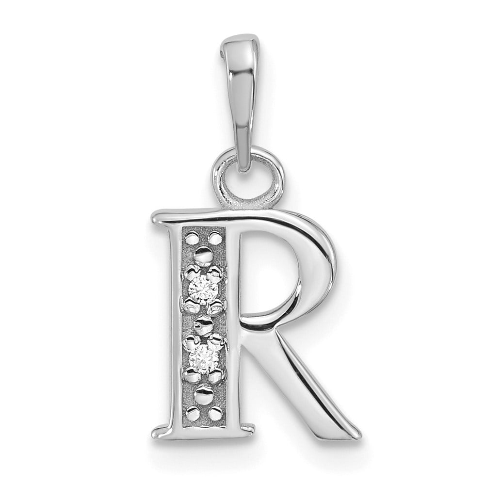 Auriga Fine Jewelry Mother's Day Gift 14K White Gold Diamond Letter R ...