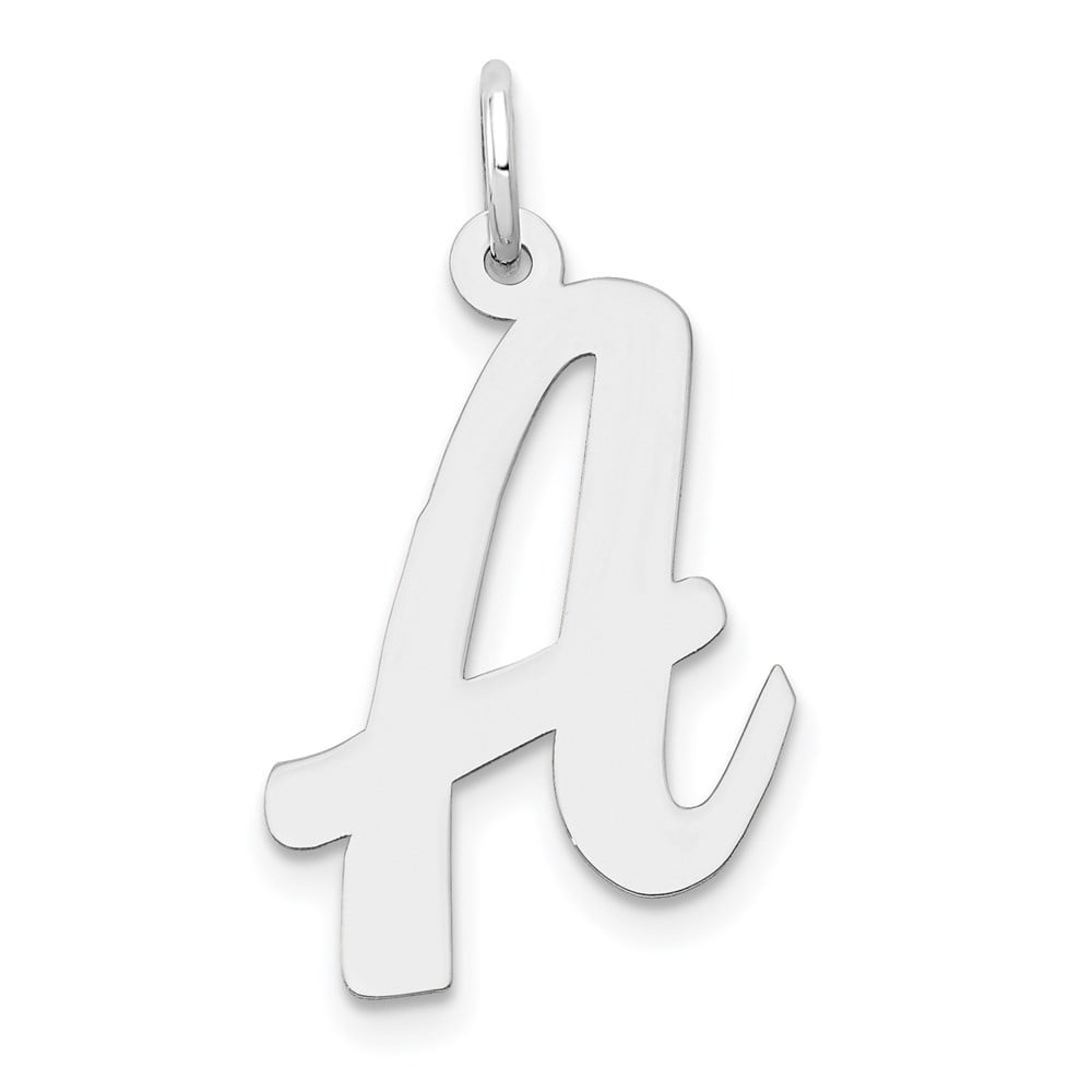 Auriga Fine Jewelry 14K White Gold Large Script Letter A Initial ...