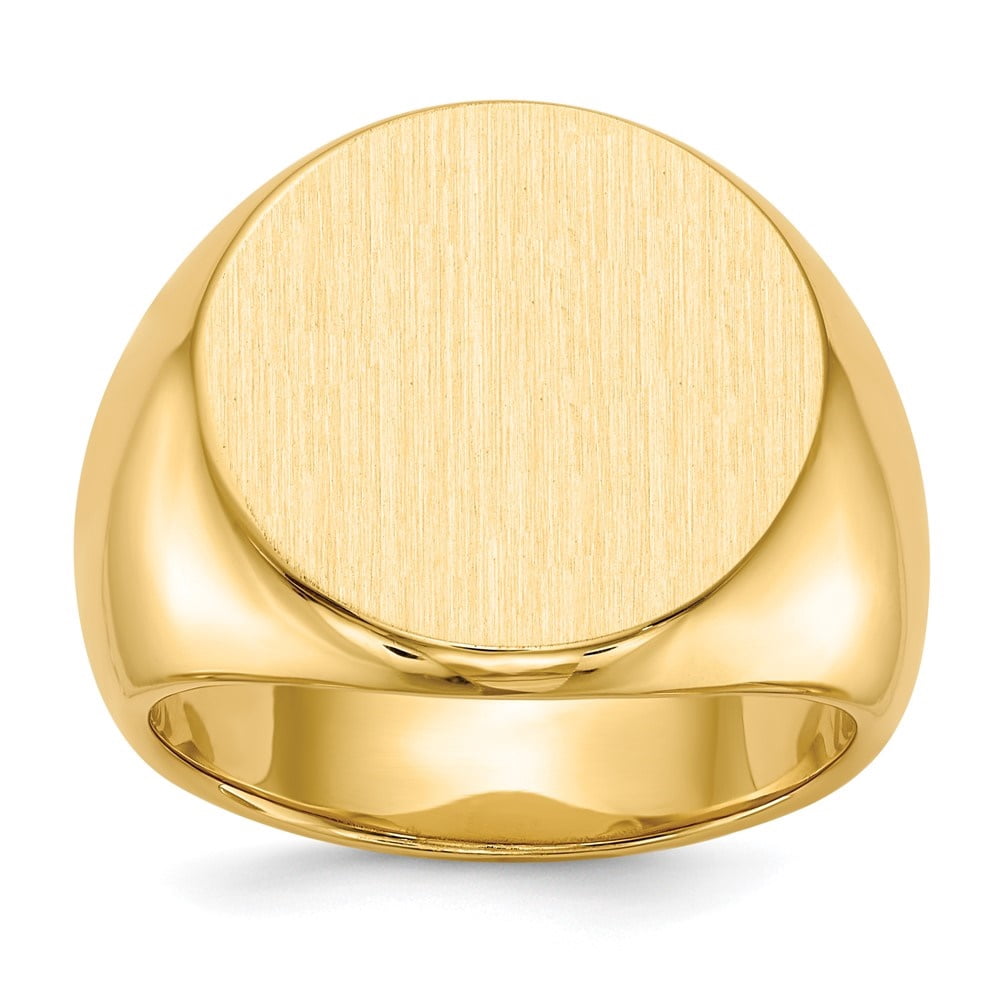 Auriga Fine Jewelry 14K Yellow Gold 18.0x18.0 mm Closed Back Signet ...