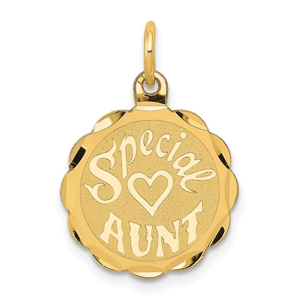 Auriga Fine Jewelry 14K Yellow Gold Special Aunt Charm Pendant for ...