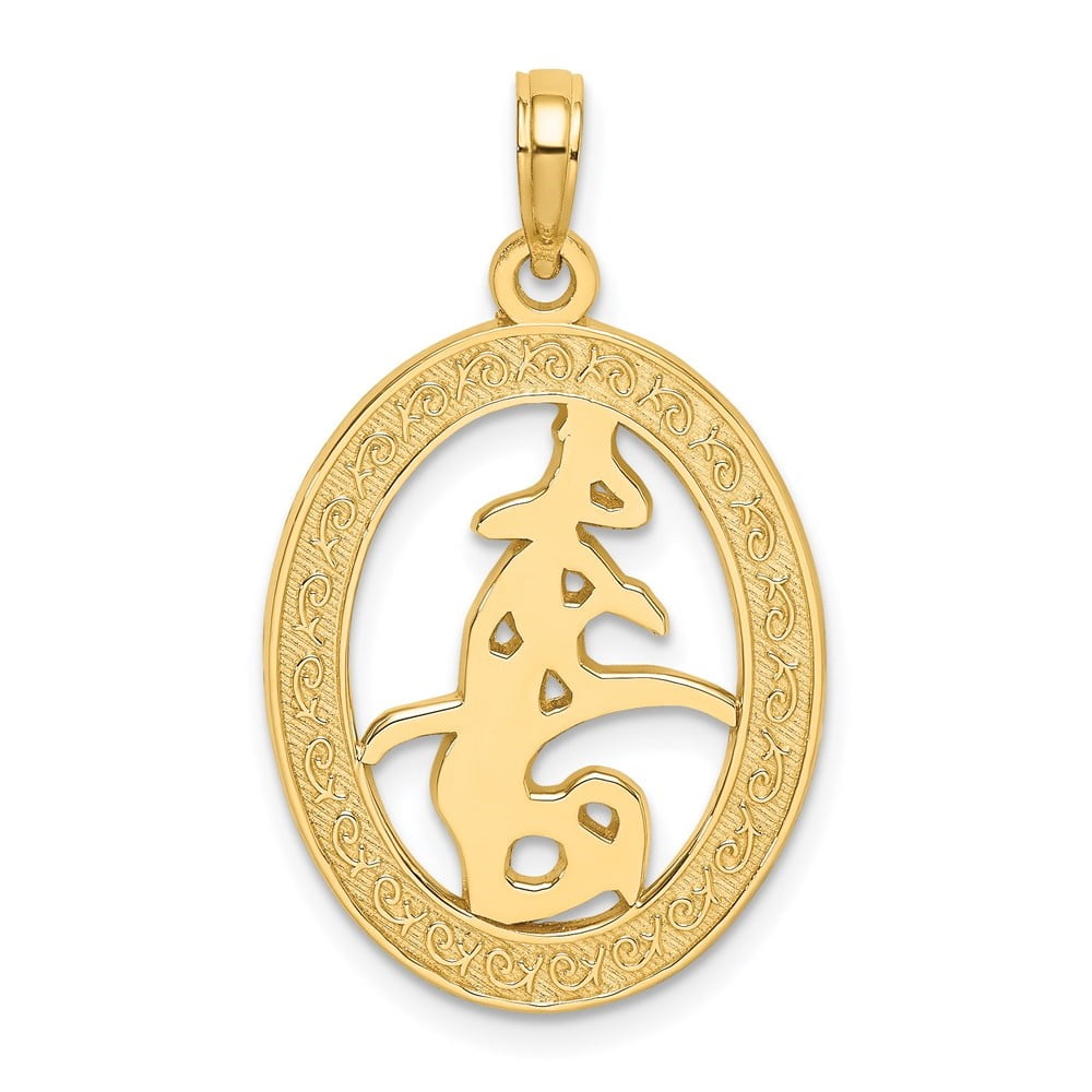 Auriga Fine Jewelry 14k Yellow Gold Chinese Love Symbol In Engraved ...
