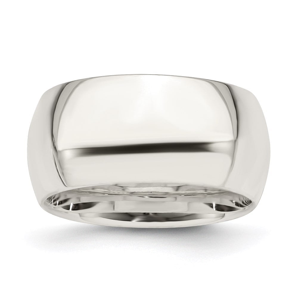 Auriga Fine Jewelry 925 Sterling Silver 10mm Comfort Fit Wedding Band ...