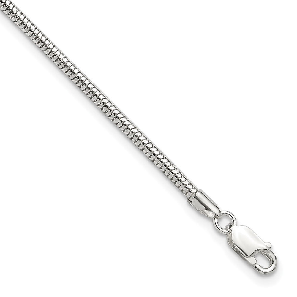 Auriga Fine Jewelry 925 Sterling Silver 2.5mm Snake Chain 10inch Plus ...