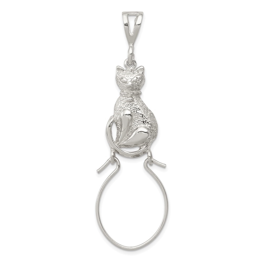 Auriga Fine Jewelry 925 Sterling Silver Polished Sitting Cat Charm ...