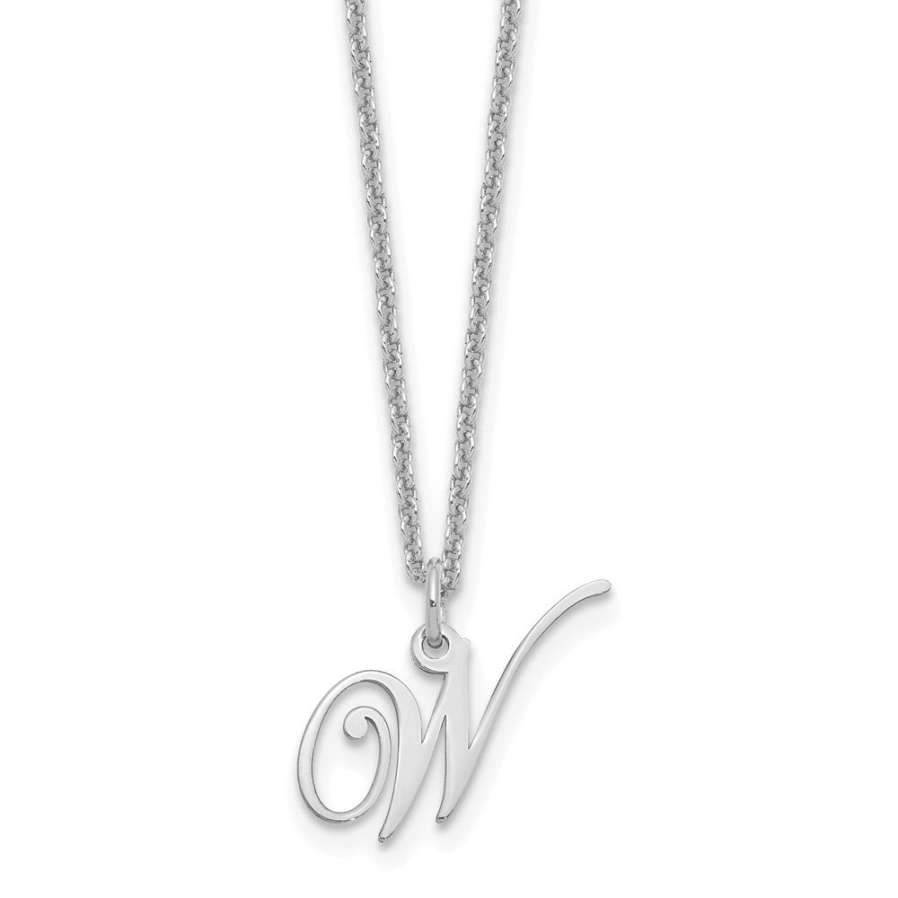 Auriga Fine Jewelry 925 Sterling Silver Rh-plated Letter W Initial ...