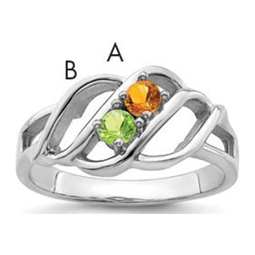 Auriga Fine Jewelry 925 Sterling Silver Rh-plated Ring for Women Size 7 ...