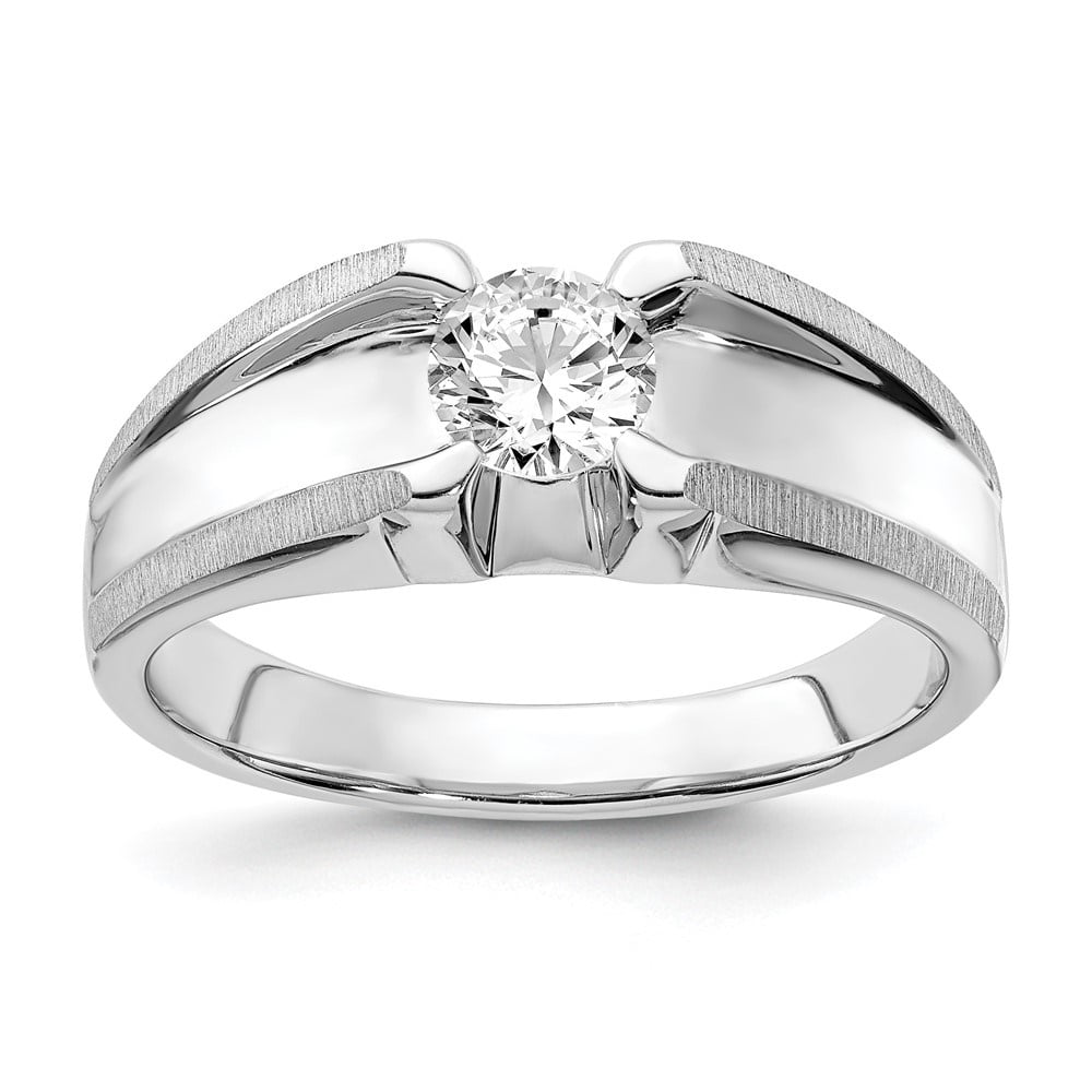 Auriga Fine Jewelry 925 Sterling Silver Rh-plated Satin and Polished ...