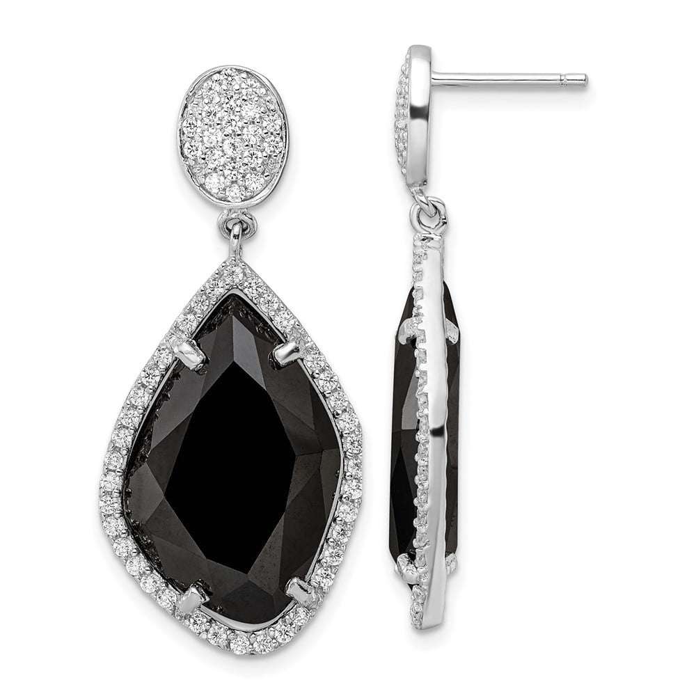 Auriga Fine Jewelry 925 Sterling Silver Rhodium-plated Black and White ...