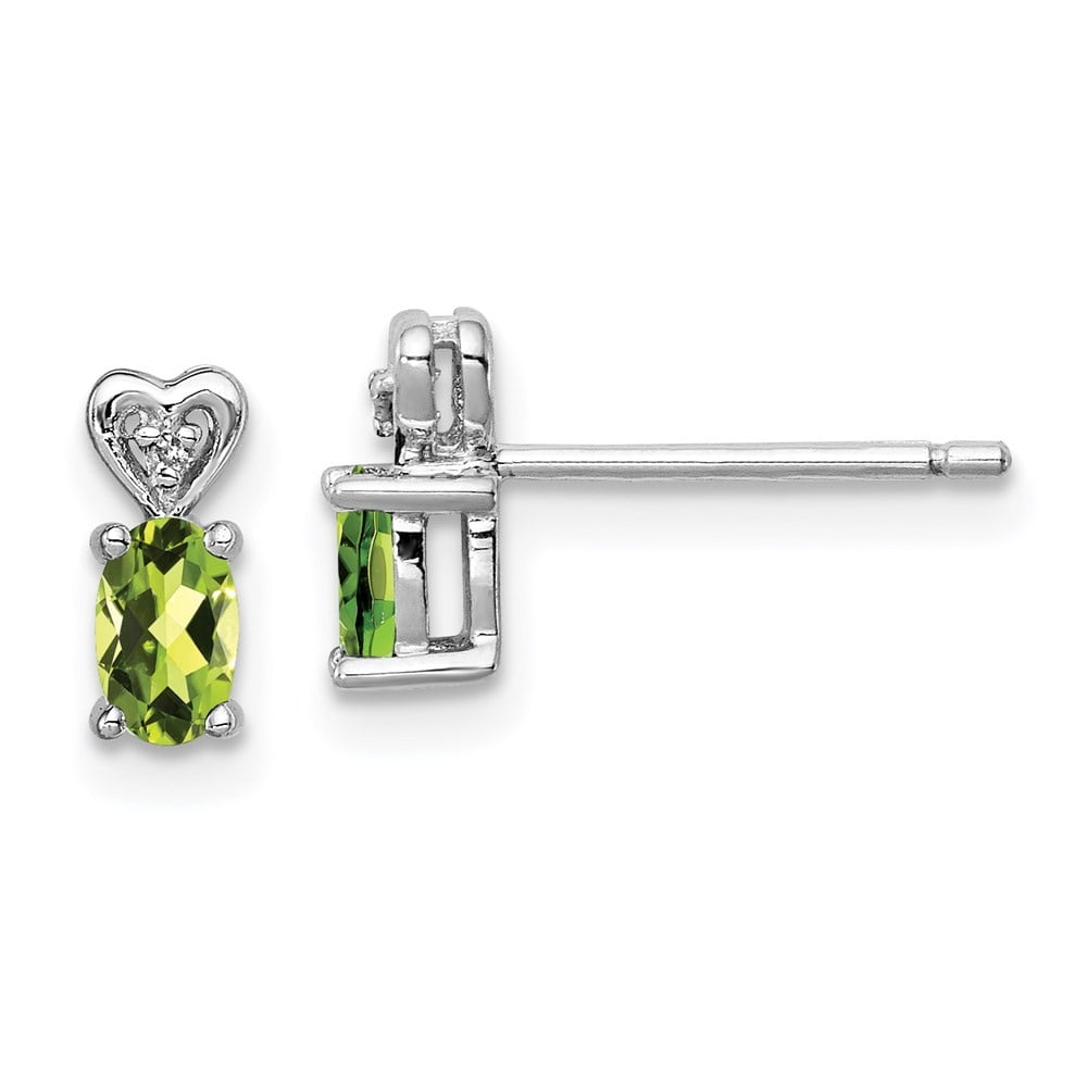 Auriga Fine Jewelry 925 Sterling Silver Rhodium-plated Peridot and ...
