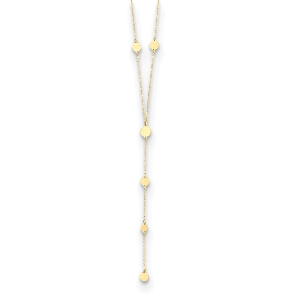 Auriga Fine Jewelry 14K Yellow Gold Circle Disc Station Y-Drop Chain ...