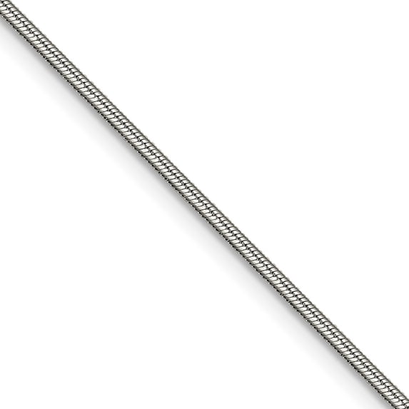 Auriga Fine Jewelry Stainless Steel Polished 1.5mm 20" Snake Chain for ...